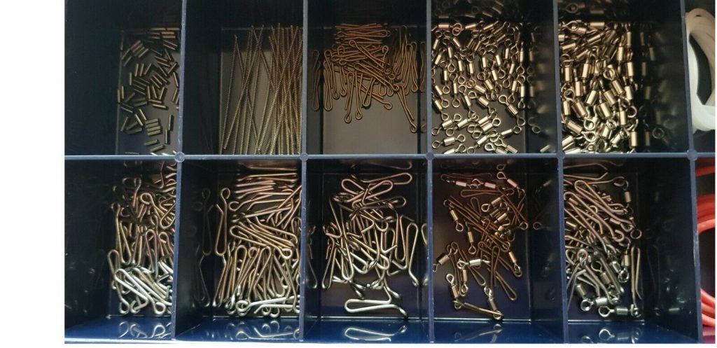 Gemini Genie Rig Building Tackle Box links clips swivels crimps beads ...